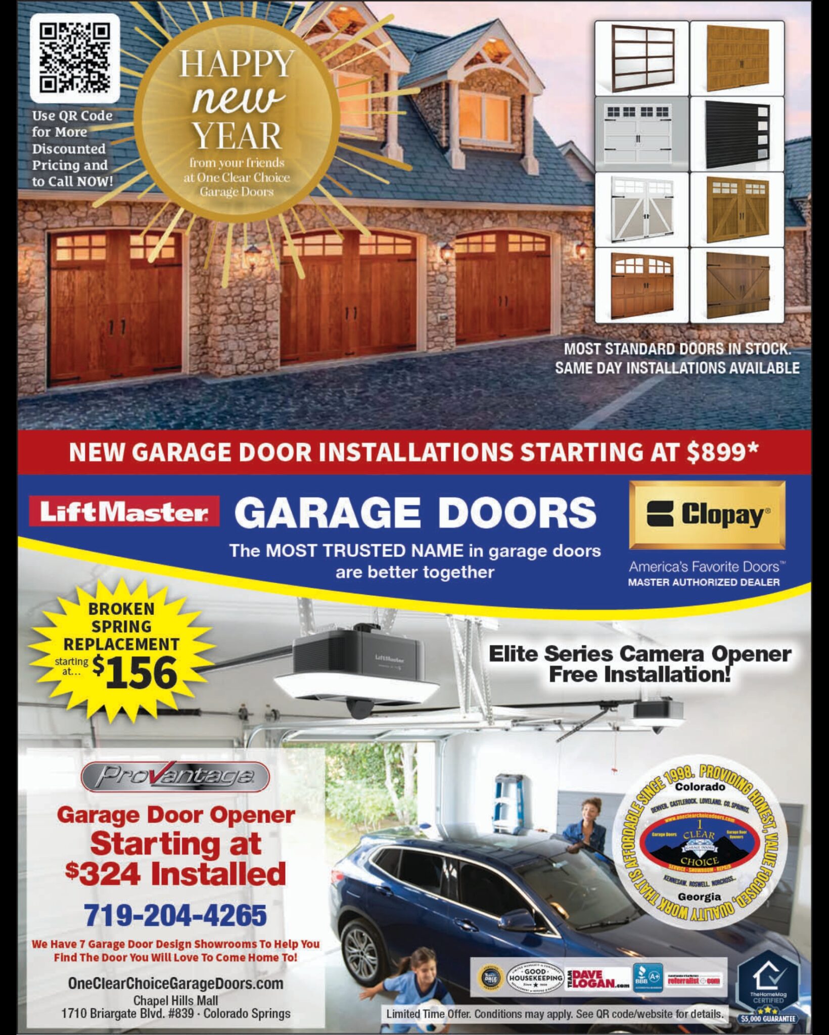 Special Discounts | One Clear Choice Garage Doors